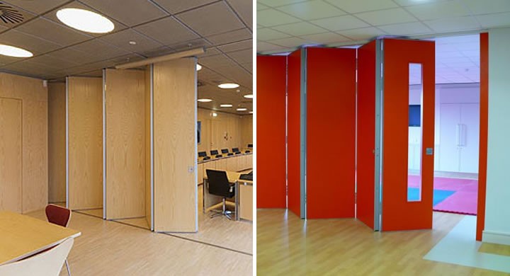 Folding Wall Systems With Movable Panels
